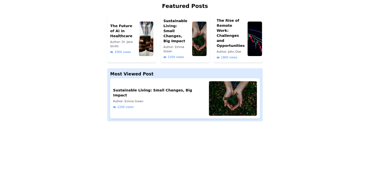 Post Card - Free React, Tailwind Component
