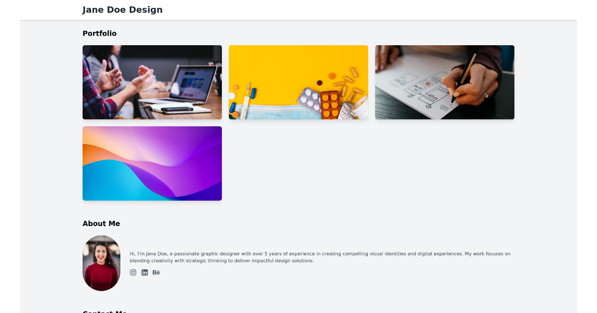 Portfolio Website - Free React, Tailwind Component