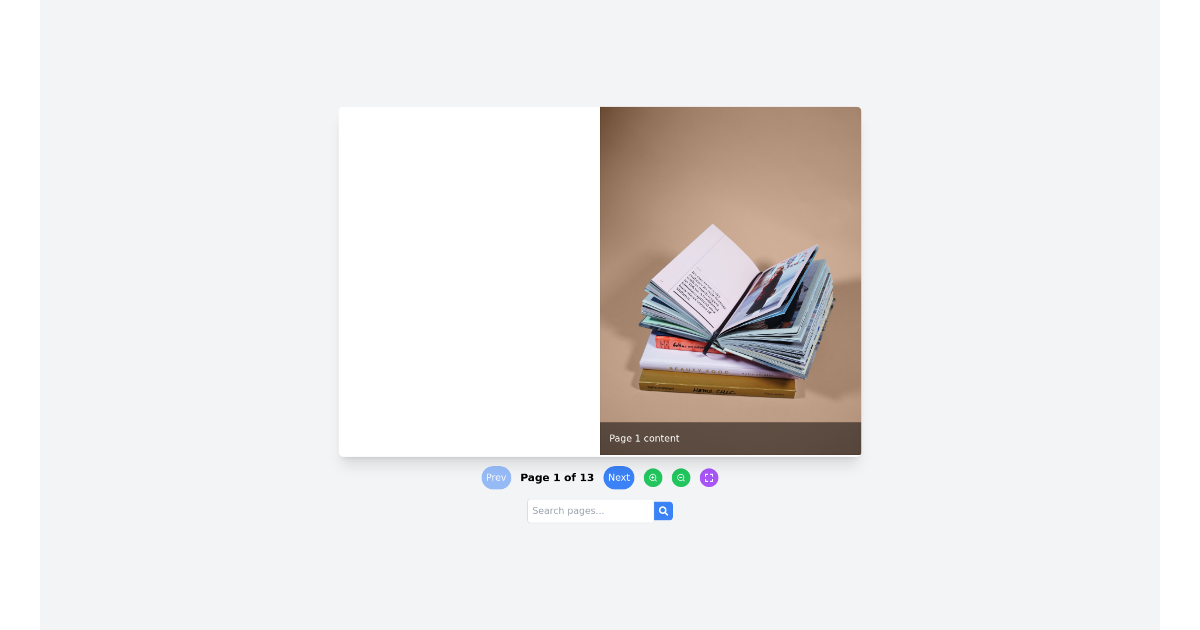 Flip Book Page - Free React, Tailwind Component
