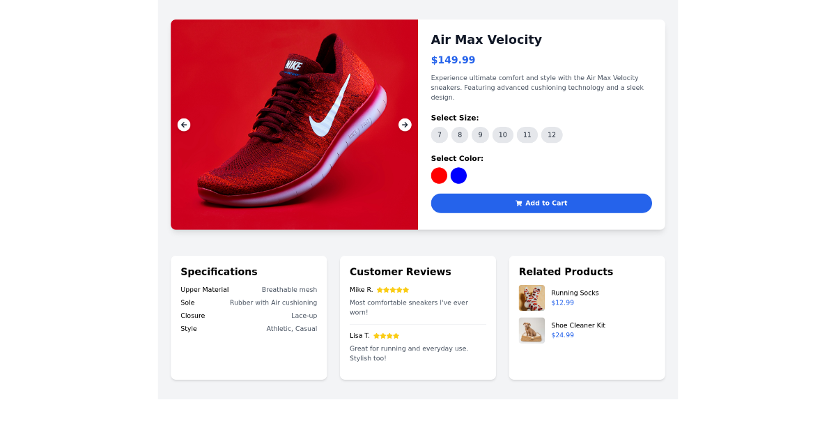 Product Detail - Free React, Tailwind Component