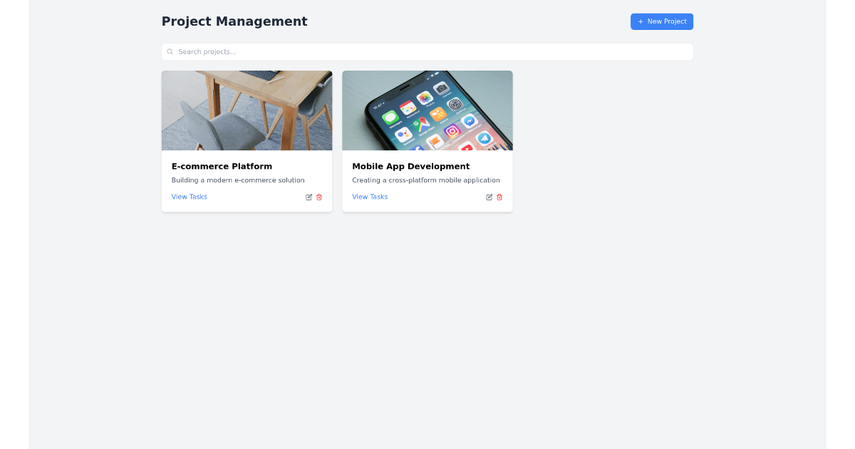 Project Management - Free React, Tailwind Component