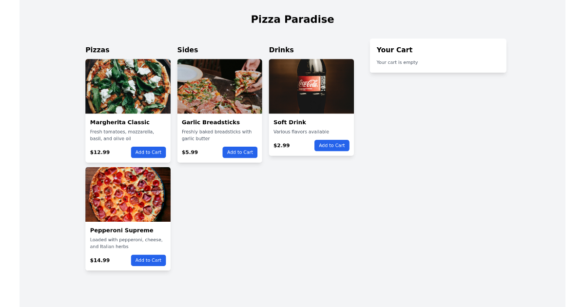 Menu Data - Free React, Tailwind Component