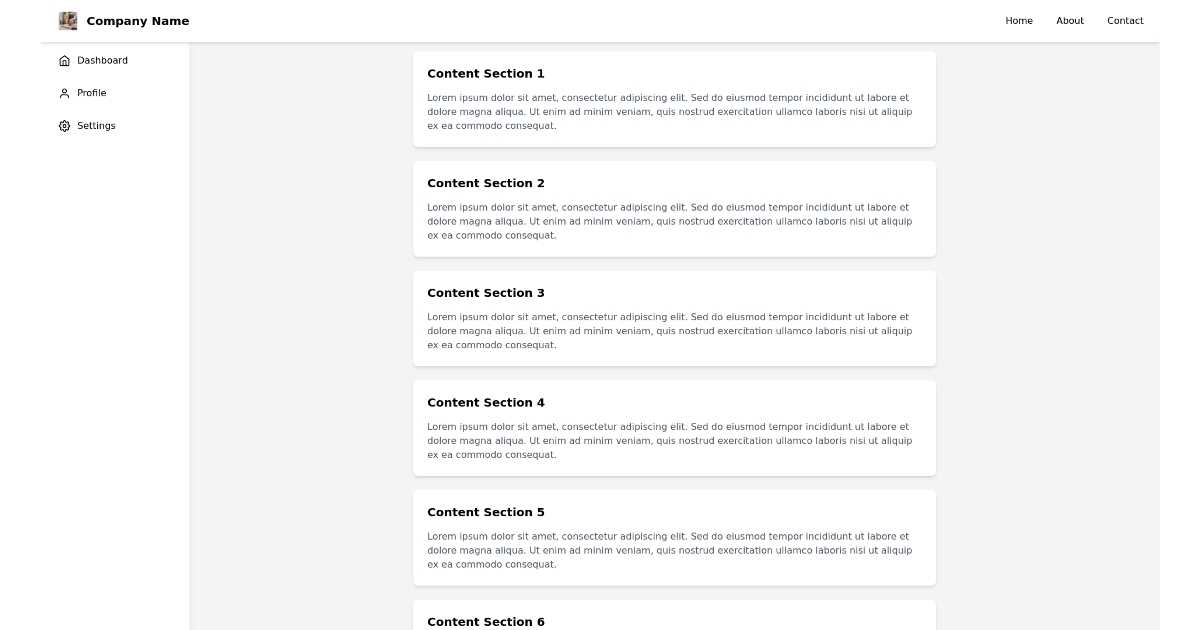 Sticky Layout - Free React, Tailwind Component
