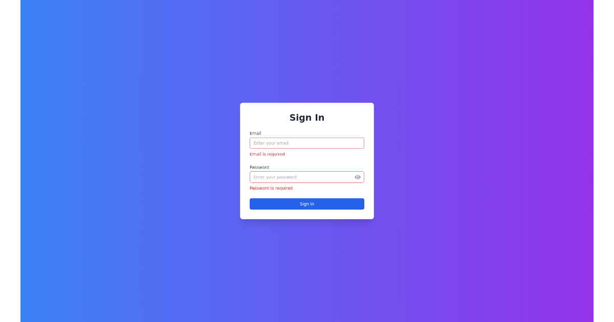Sign in Form - Free React, Tailwind Component