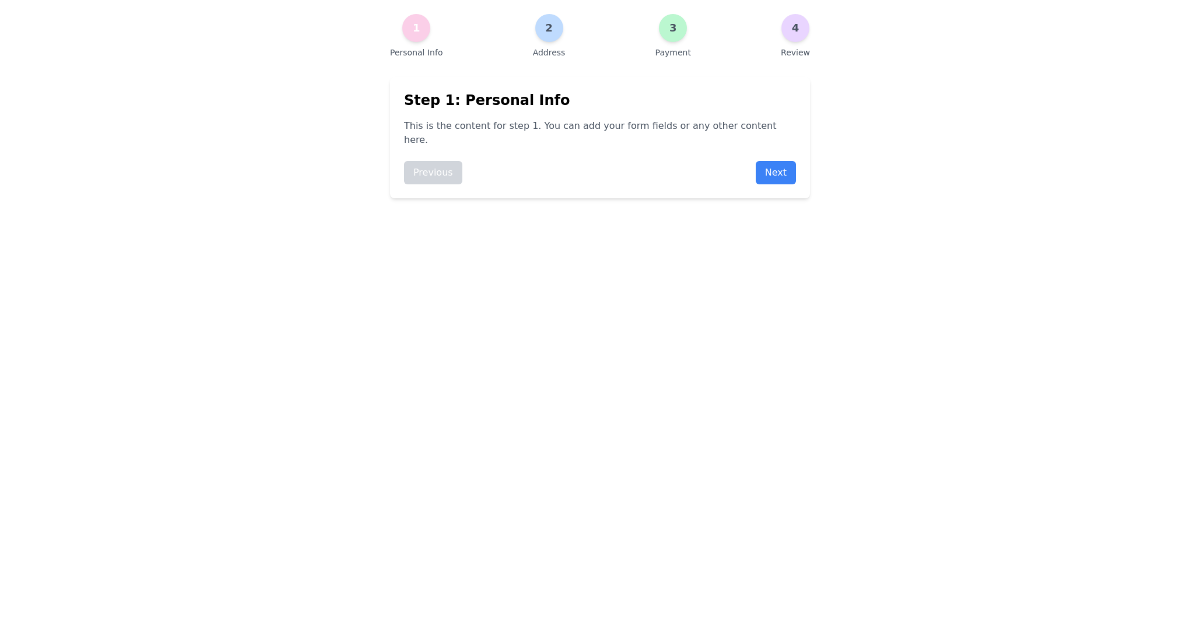 Steps - Free React, Tailwind Component