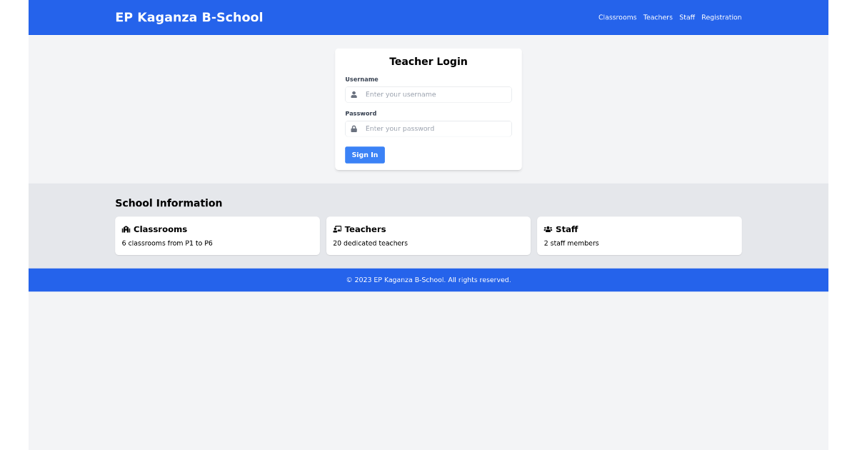 E P Kaganza B School - Free React, Tailwind Component
