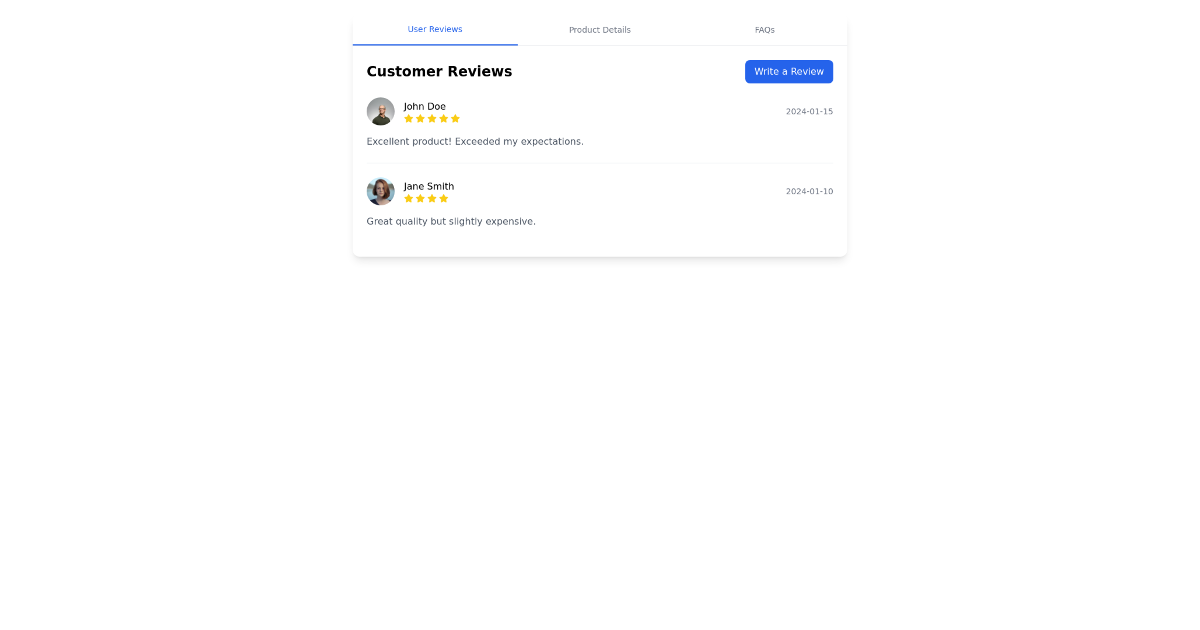 Tab Card - Free React, Tailwind Component