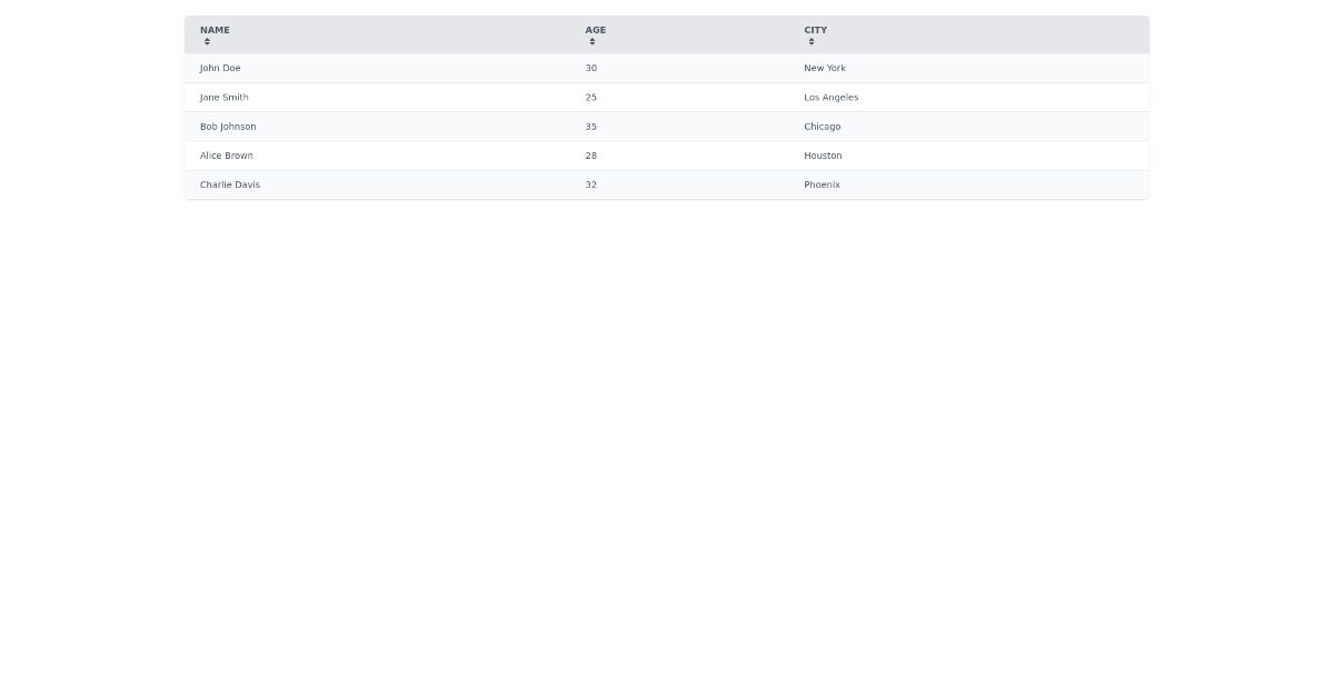 Table Bonita - Free React, Tailwind Component