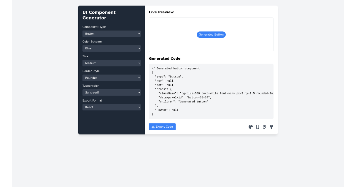 Component Creation Tool - Free React, Tailwind Component