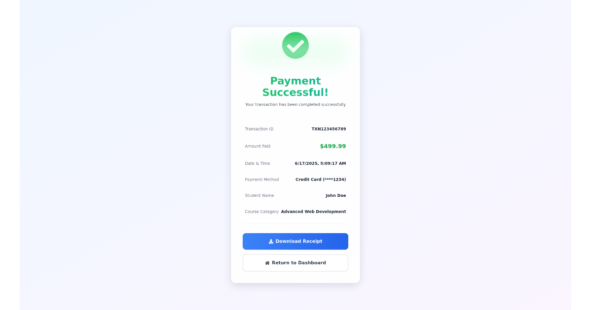 Payment Success - Free React, Tailwind Component