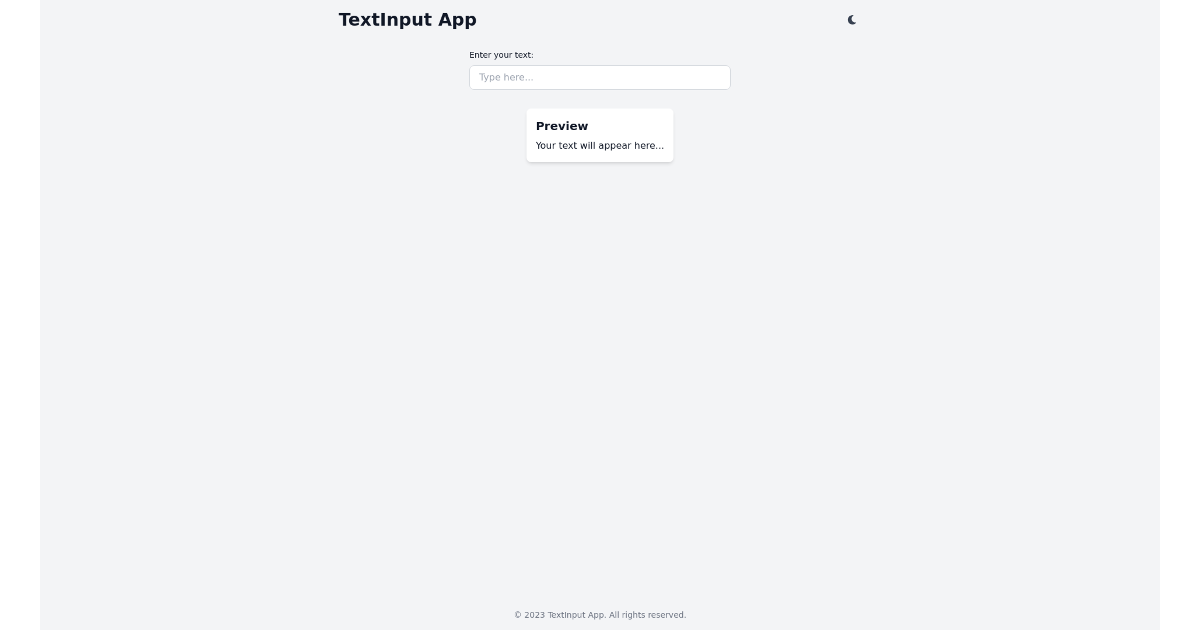 Text Input Page - Free React, Tailwind Component