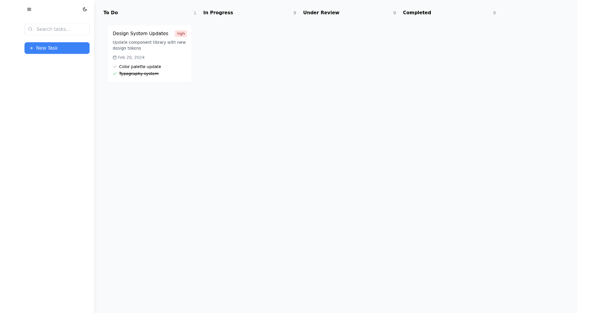 Task Management Free React Tailwind Component