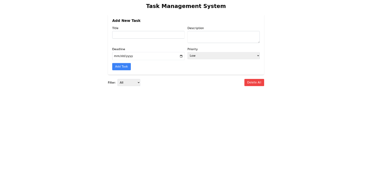Task Management System - Free React, Tailwind Component