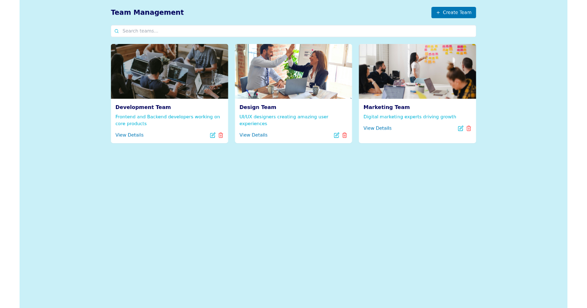 Team Management - Free React, Tailwind Component