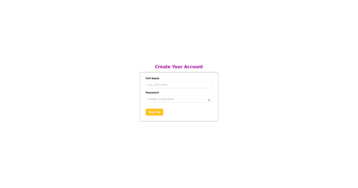 Sign up Form - Free React, Tailwind Component