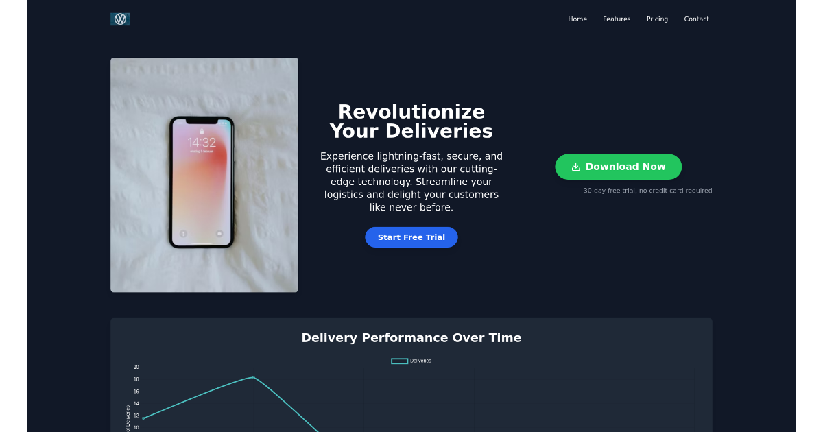 Landing Page - Free React, Tailwind Component