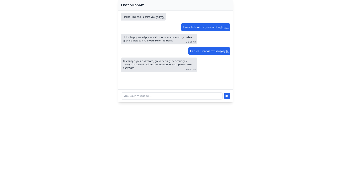 Chat Container - Free React, Tailwind Component