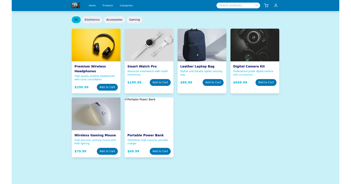 Products - Free React, Tailwind Component