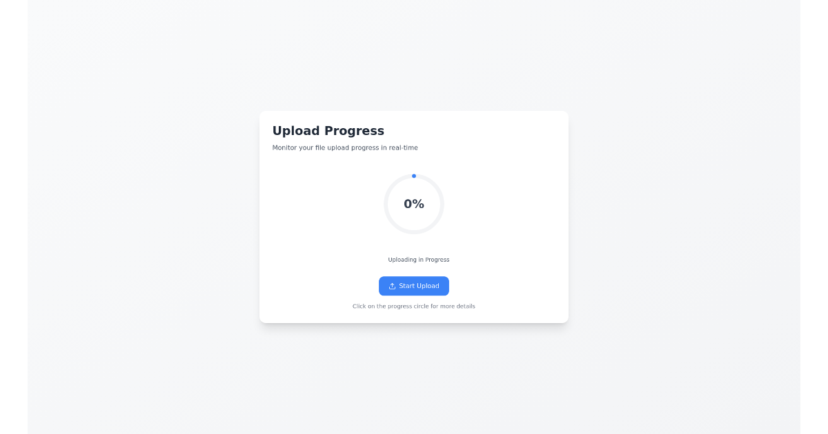 Elegant React Upload Progress Bar with Tailwind CSS