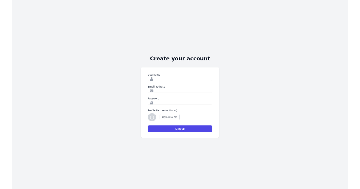 Signup Form - Free React, Tailwind Component