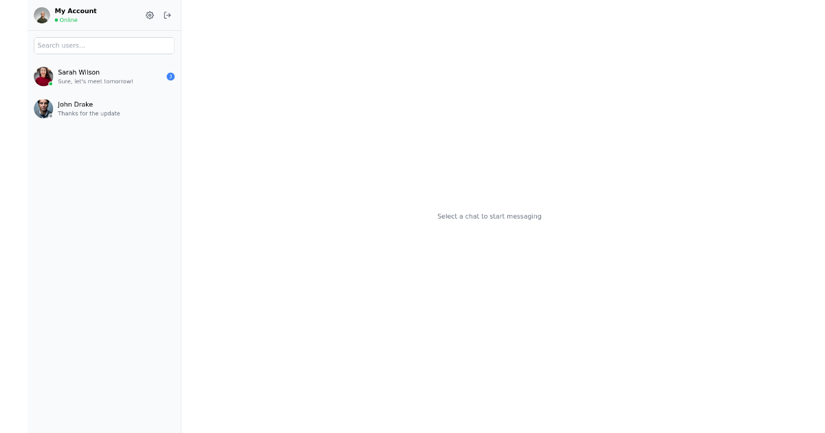 Chat Application - Free React, Tailwind Component