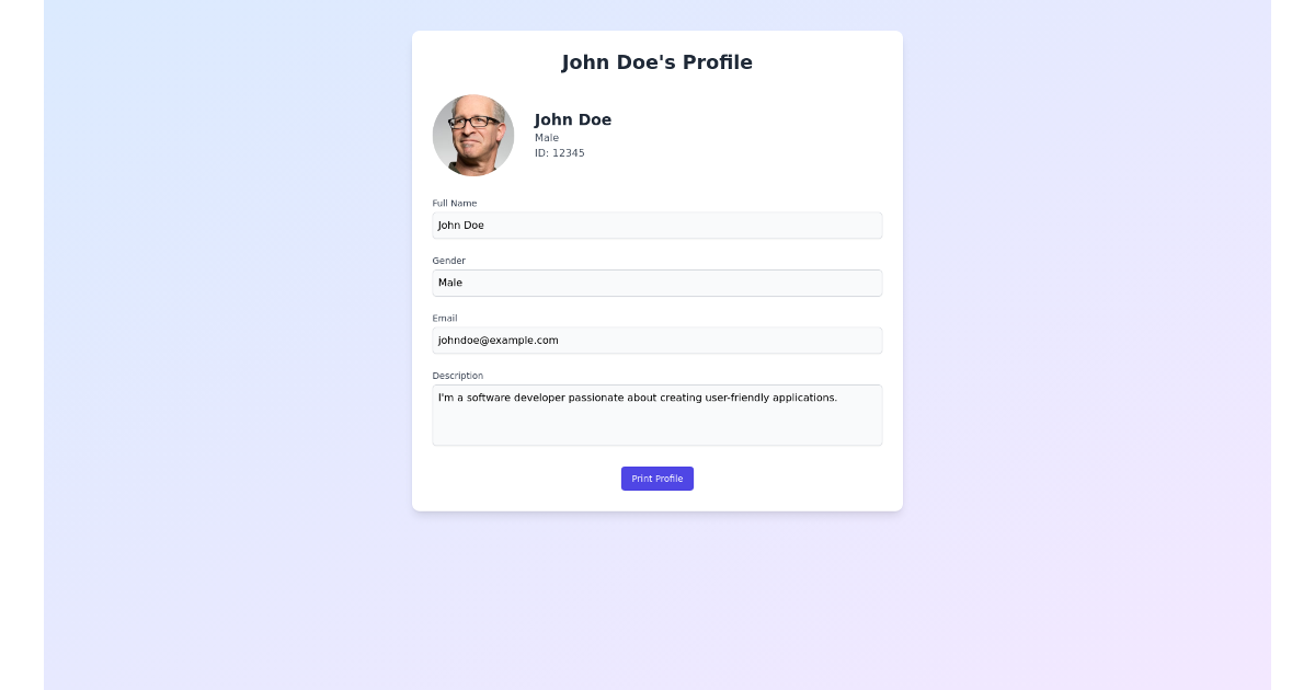 User Profile Details - Free React, Tailwind Component