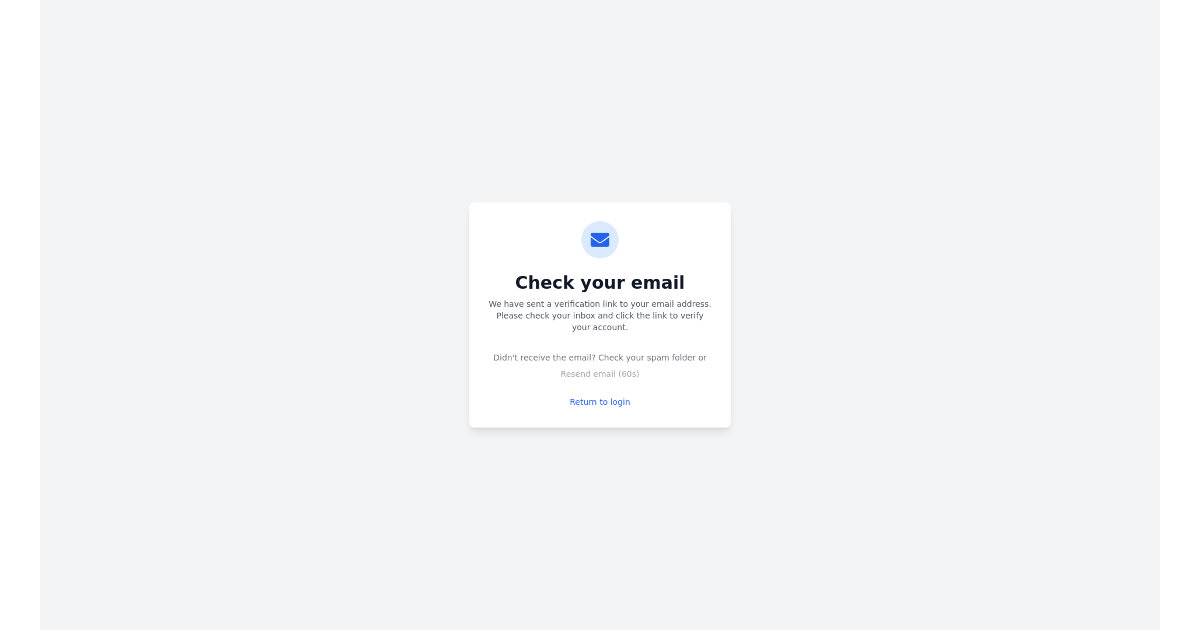 React Wait Verification Email Page | Seamless User Verification