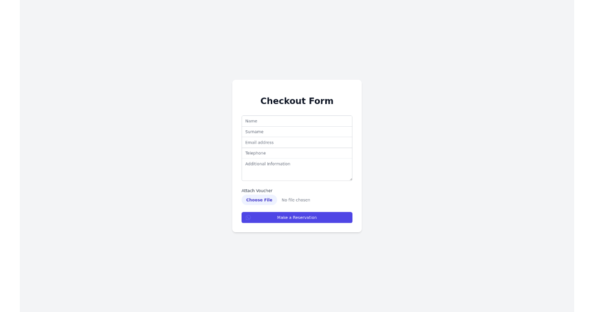 Checkout Form - Free React, Tailwind Component