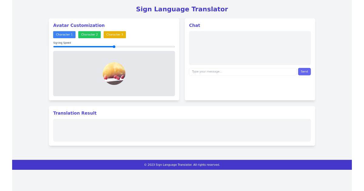 Responsive Sign Translator - Free Html, Tailwind Component