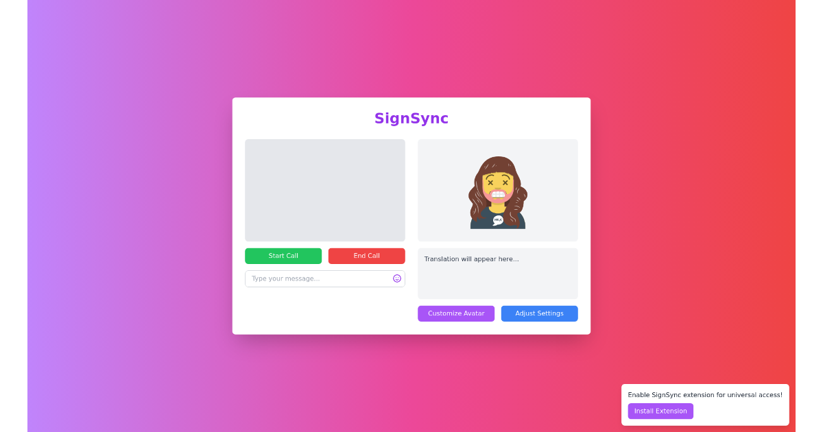 Sign Sync Translator - Free Html, Tailwind Component