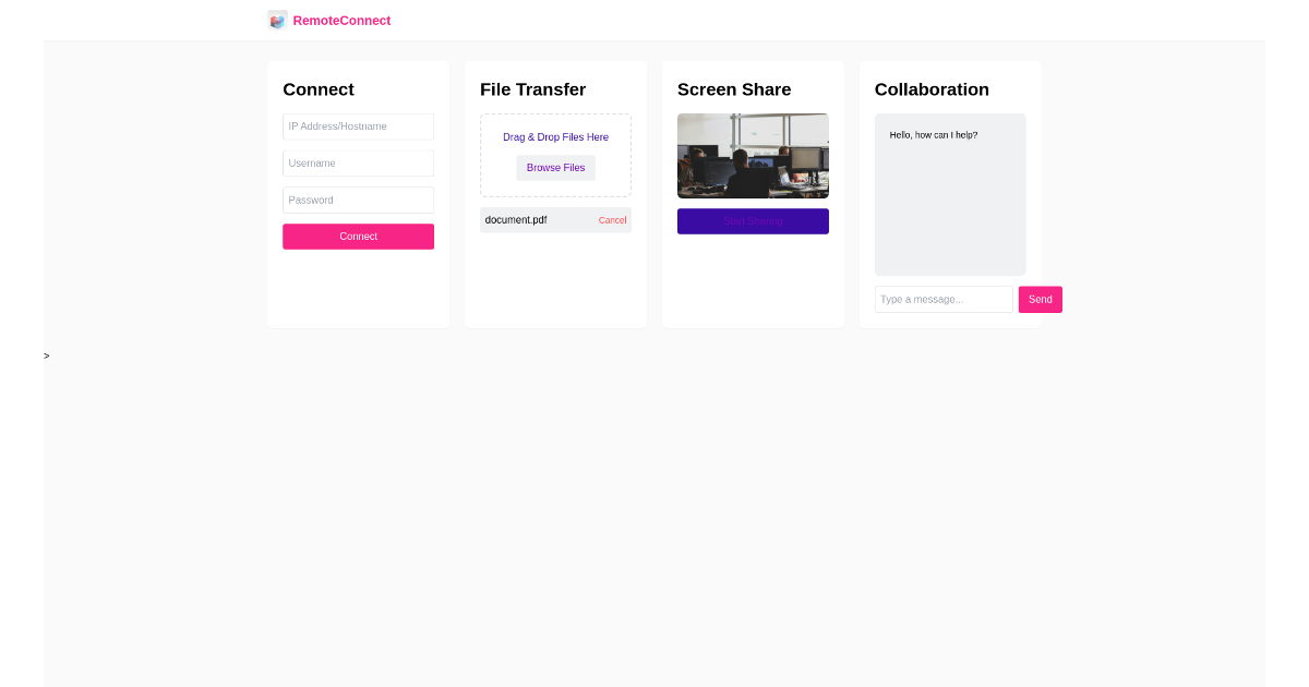 Develop a Remote Desktop Access Tool for Seamless Remote Control and ...