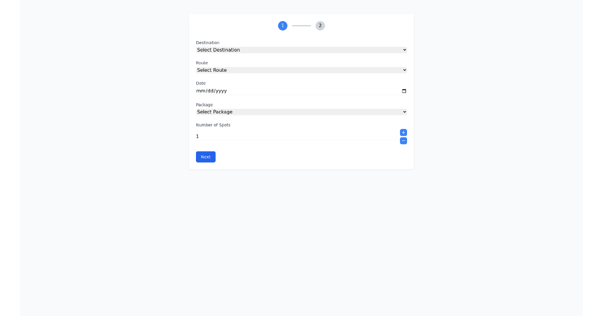 Reservation Form - Free React, Tailwind Component