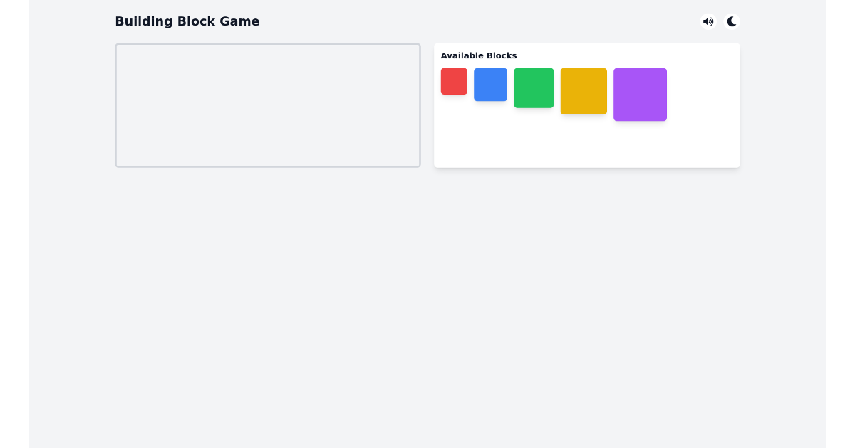 Building Block Game - Free React, Tailwind Component