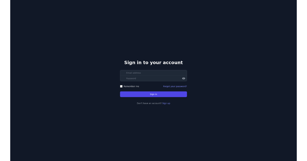 Login Page - Free React, Tailwind Component