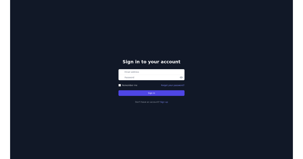Login Page - Free React, Tailwind Component