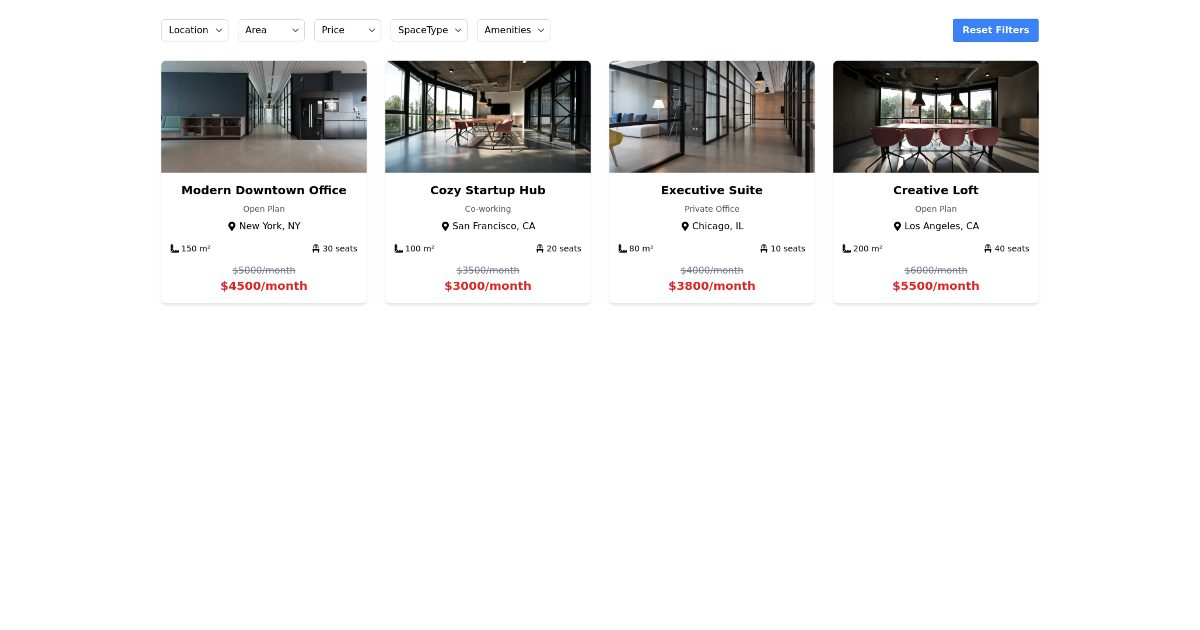 Office Space Container - Free React, Tailwind Component