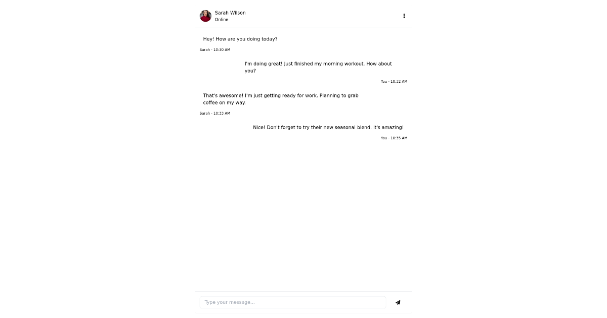 Modern Chat Interface - Free Html, Tailwind Component