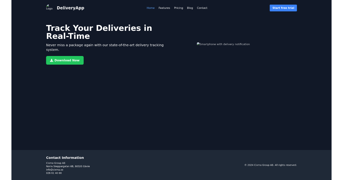 Landing Page - Free React, Tailwind Component