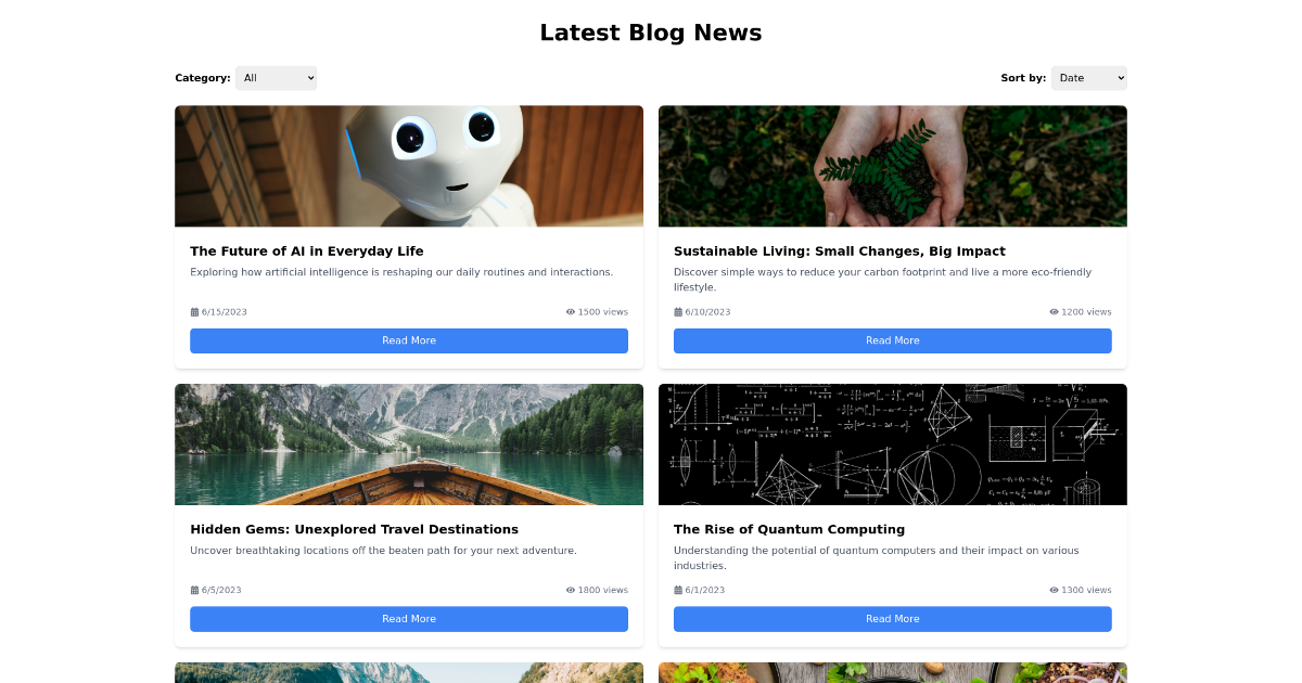 React Responsive Column Layout with Tailwind CSS