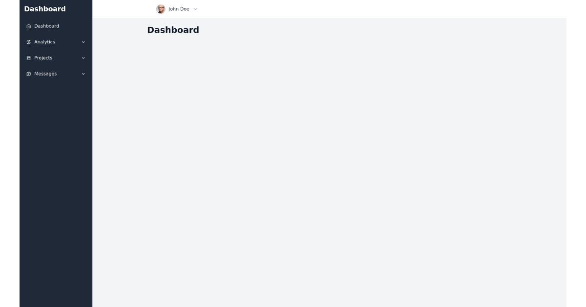 Create a Responsive Dashboard with Sidebar and Navbar in React using ...