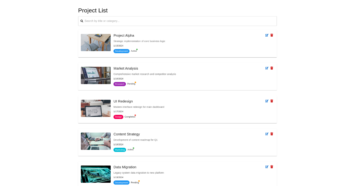 Responsive List View Component for React with MUI