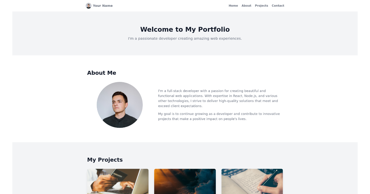 Create a Stunning Responsive Personal Portfolio with React & Tailwind