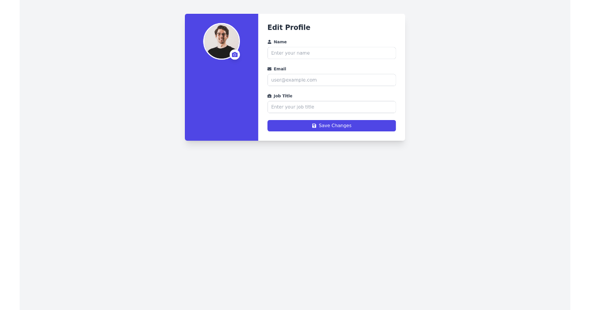 Profile Edit Page - Free React, Tailwind Component