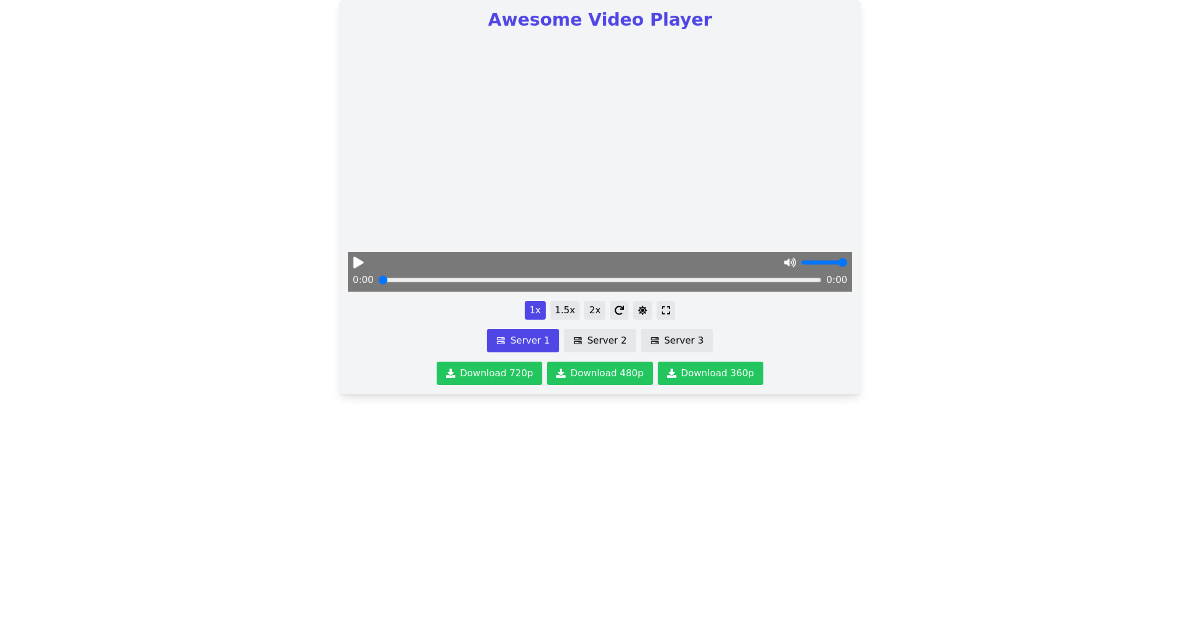 Video Player Component - Free React, Tailwind Component