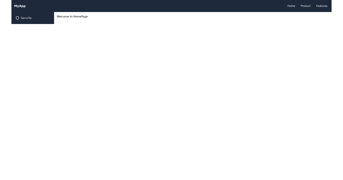 Horizontal Nav Bar, Vertical Icon Nav, Product Dropdown, Feature Content, Security Info - Free ...