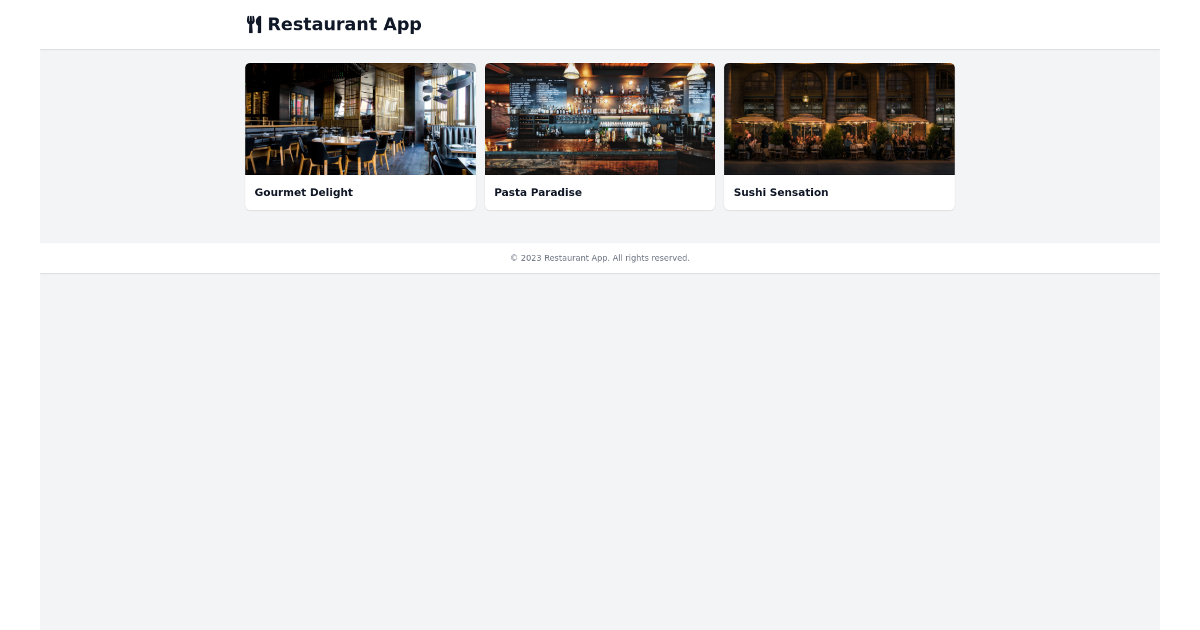 Restaurant App - Free React, Tailwind Component