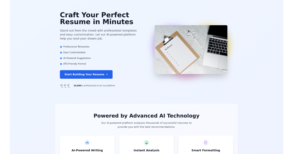 Create a Responsive AI Resume Builder with React and Tailwind