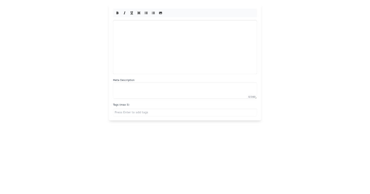Text Editor Free React Tailwind Component