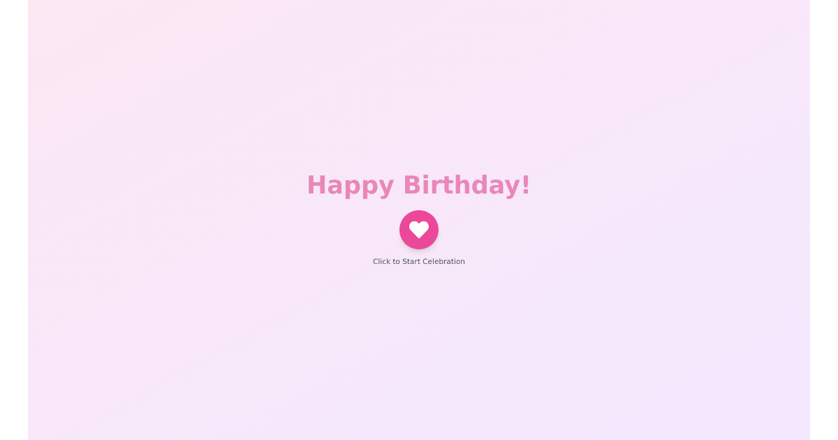 Birthday Celebration - Free React, Tailwind Component