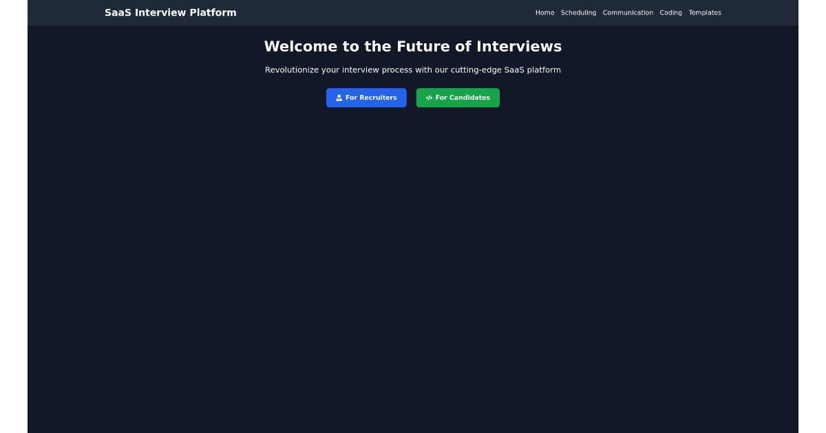 Saa S Interview Platform - Free React, Tailwind Component